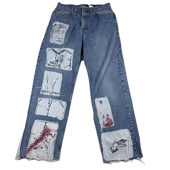 Eddie Bauer | Jeans | Y2k Eddie Bauer Custom Patchwork Jeans Mens 32x32 ...